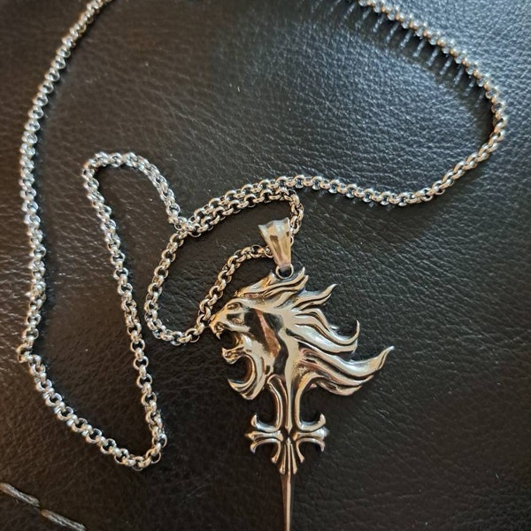 Final Fantasy VIII Large Squall Leonhart Griever Necklace Sterling ...