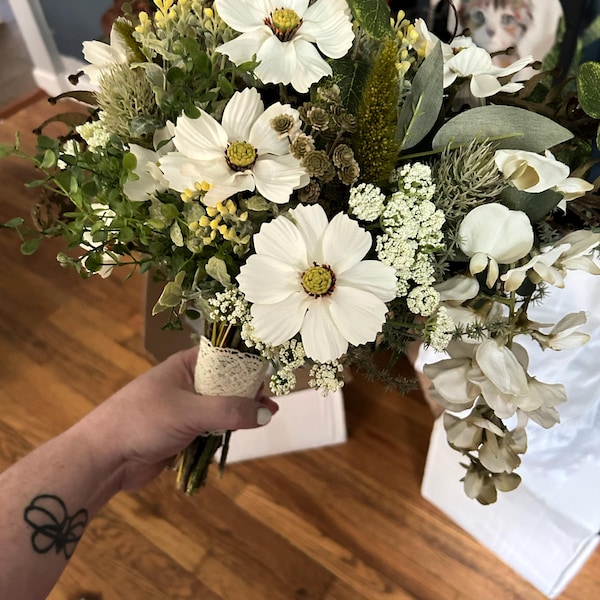 Fairycore Dried Flower Crown REAL Eucalyptus & Statice Faux Blooms ...