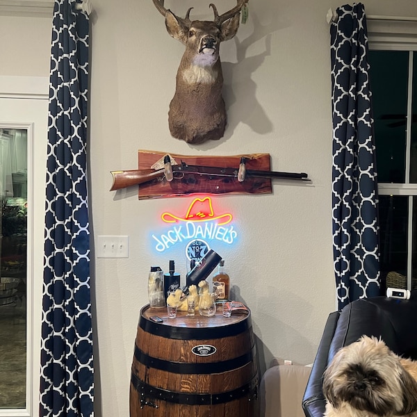 Deer Hoof Foot Feet Gun Rack on Beautifully Finished Live Edge Red ...