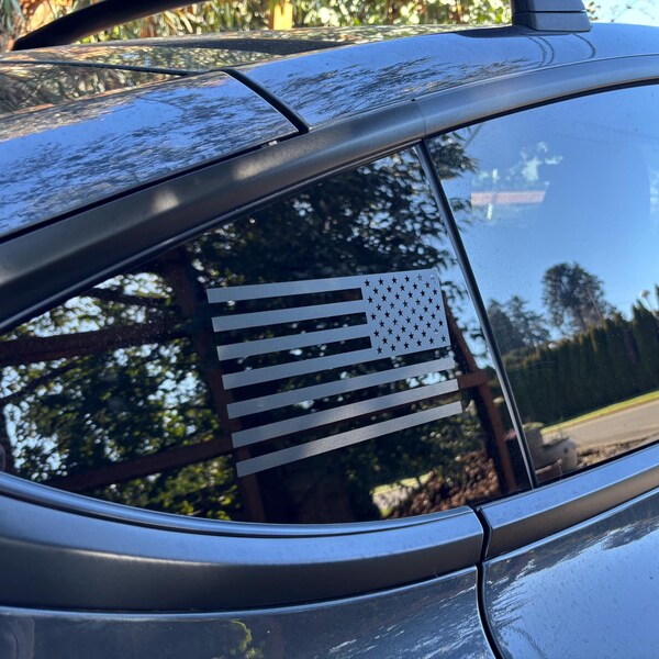 American Flag Decal - Pair of Decals - Premium Vinyl - Subdued/reversed ...