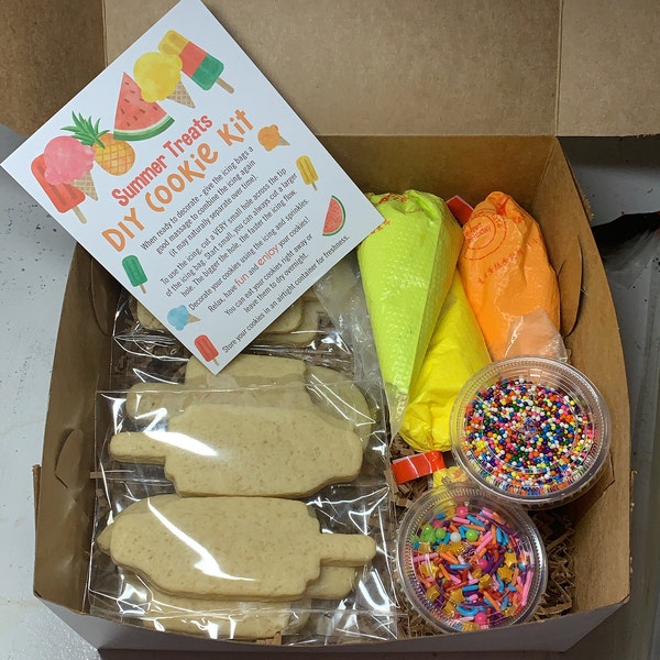 Printable Summer Treats Cookie Kit Instruction Card 4"x5" Cookie ...