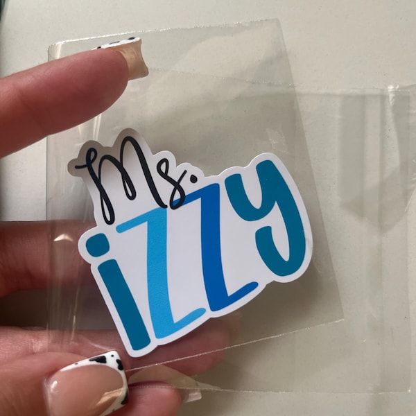 Custom Colorful Name Sticker, Personalized Retro Name Lastname for Her ...