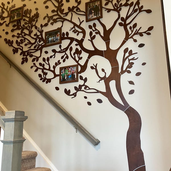 Large Tree Wood Wall Decor, Oak Tree Wall Art, Tree of Life Wooden Art ...