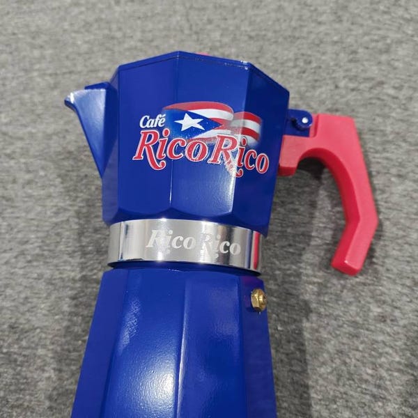 Puerto Rican Greka Coffee Maker | Café Rico Flag Moka Pot - Etsy