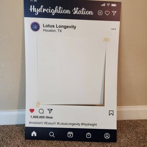 Personalized Selfie Frame, Instagram Frame, Printed, Photo Booth Prop ...