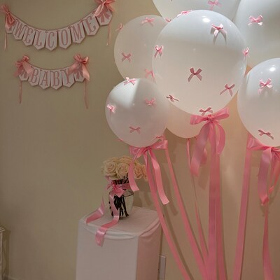 Happy Birthday Bow Girl Banner, Bow Party Decor, First Bow Birthday ...