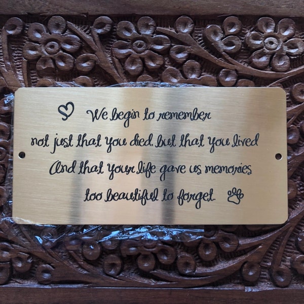 Engraved Solid Brass Plate Picture Frame Art Label Name Tag 3-1/2" X 2 ...