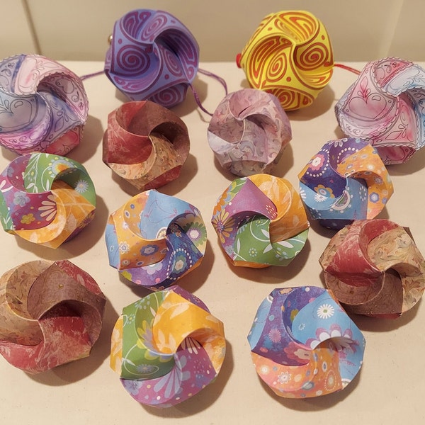 Triskele Paper Globes - Paper Balls - Paper Baubles - Paper Ornaments ...