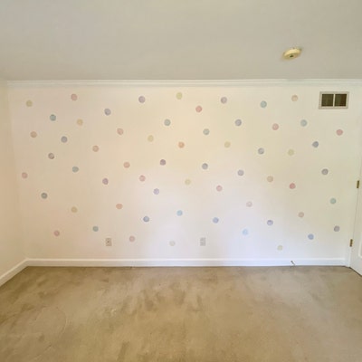 Watercolor Dots Wall Stickers, Pastel, Irregular-shaped Dots, Polka ...