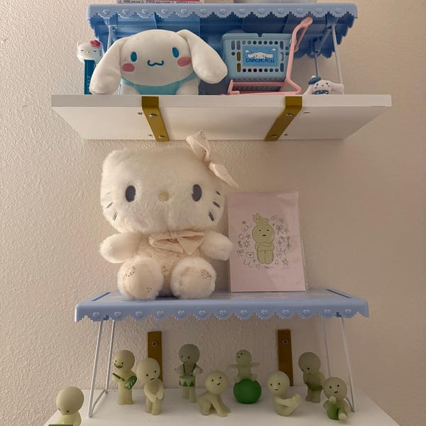 Smiski Cat Doodle Print + Sticker - Etsy