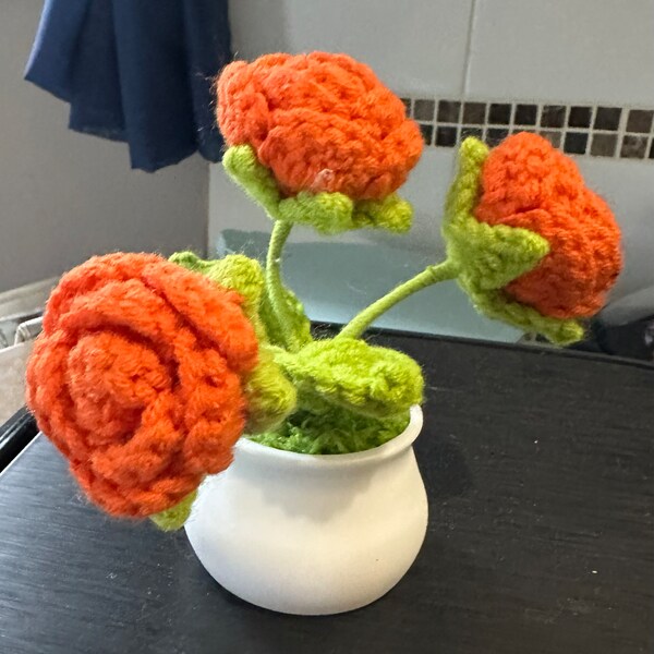 Crochet Fancy Hyacinth ,finished Crochet Hyacinth , Handmade Knitted Flowers, Crochet Flower ...