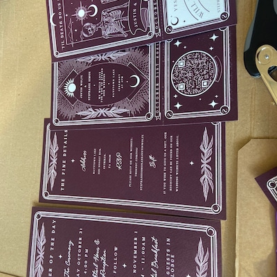 Unique 'THE LOVERS' Tarot Card Invitation, Personalised Invitation RSVP ...