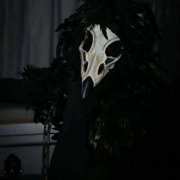 Plague Doctor - Raven Mask - Goth Raven Creepy Crow Mask - Halloween ...