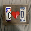 Custom Initials HEART License Plate Sign Unique Anniversary Gift for ...