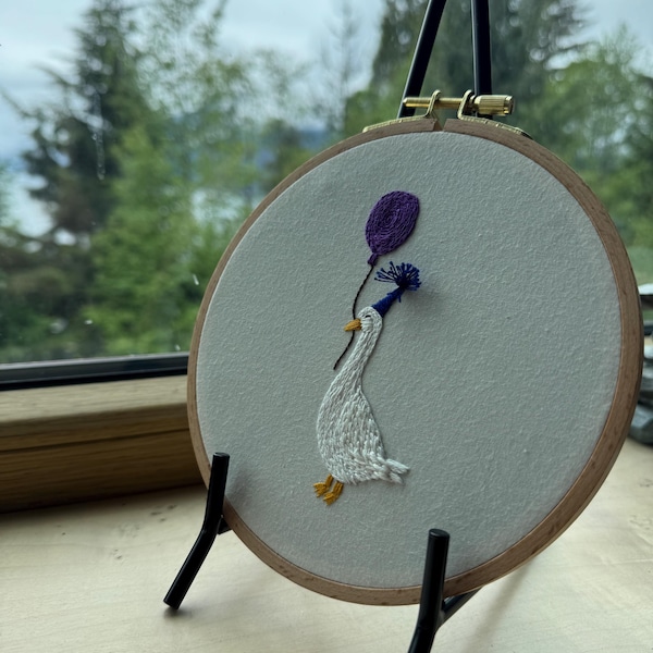 Party Goose Embroidery Pattern Beginner PDF Vintage Goose Embroidery ...