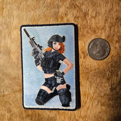 Black Ops Pinup Girl Embroidered Morale Patch - Etsy