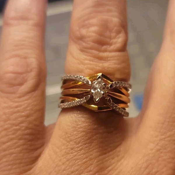 Enhancer Ring Set, 1.65 Ct Baguette Cut Diamond Enhancer Engagement ...