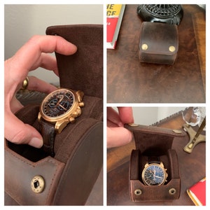 Leather Watch Case for 3 Watches Handmade Travel Watch Roll - Etsy