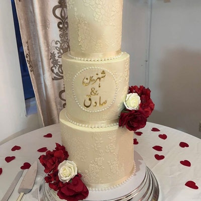 Urdu Cake Charms Urdu Name and Name Wedding Nikkah Acrylic Various ...