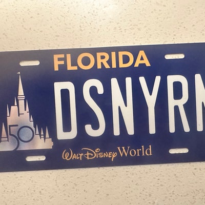 Walt Disney World 50th Anniversary License Plate - Etsy