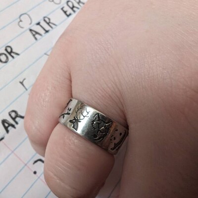 Pi Symbol Signet Ring, Sterling Silver Signet Ring, Pi Ring, Graduation ...