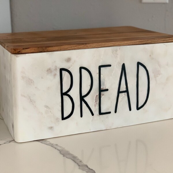 Decal Only-bread Vinyl Decal-farmhouse Decal-rustic Bread Box Decal ...