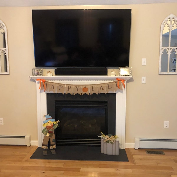Happy Fall Burlap Banner - Customize Center Pennant,fall Decor,fall ...