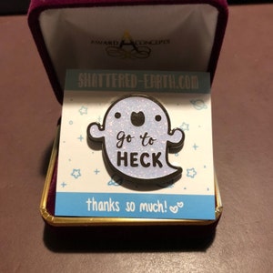 Go to Heck Ghost Pin Glitter Ghost Pin Go to Heck Pin Go to Hell Pin ...