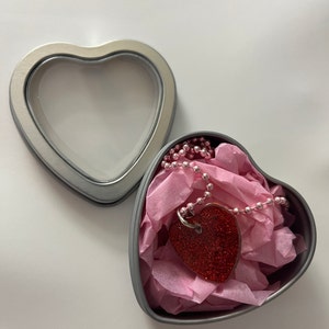 Pink Love Heart Necklace for Little Girls 5 & Up Resin Heart - Etsy
