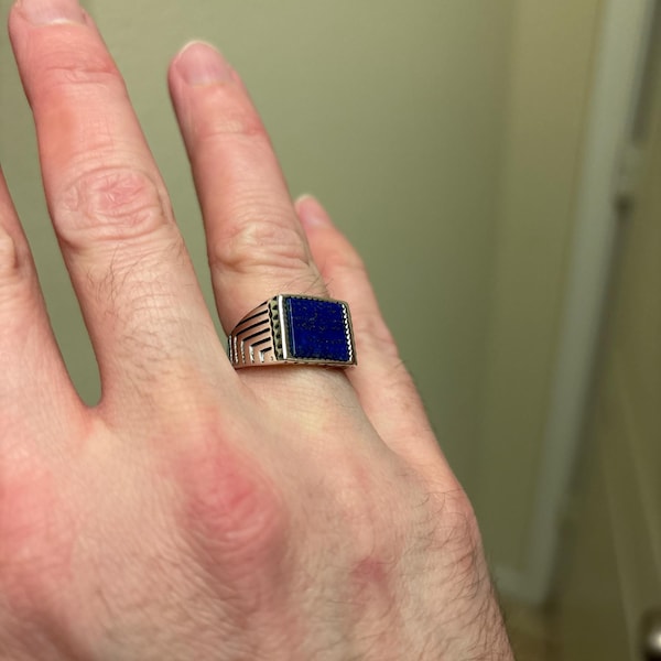 Men Onyx Rings/ Squircle Onyx Ring/ Black Onyx Signet/ Silver Onyx Men ...