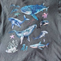 Underwater Sea Animal Vintage Hoodie Gift for Marine Biologist/ocean ...