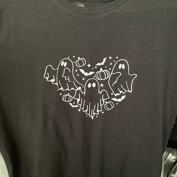 Ghost Heart SVG, Halloween Svg, Spooky Season Svg, Ghost Clip Art, Boo ...
