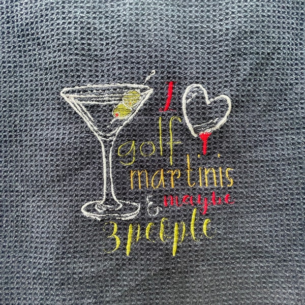Martini Machine Embroidery Design, Martini With Olives Embroidery ...