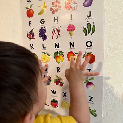 Food Alphabet Poster and Flashcards Educational Posters Printable ...