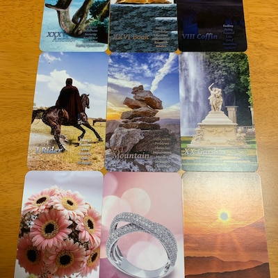 Laminated Lenormand Cards Sunlight Series Bridge Size 36 Laminated ...