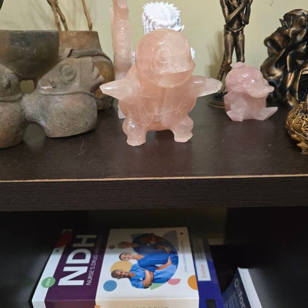 Spirited Away Chibi No Face in Bathhouse Pool - Rose Quartz Carving (0 ...