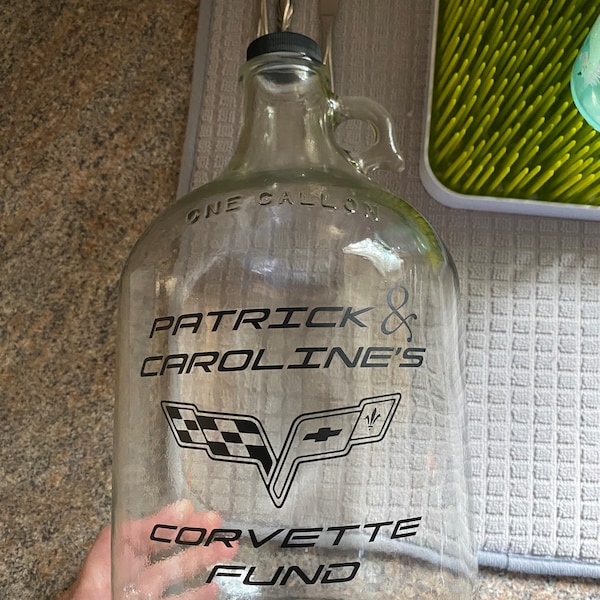 PERSONALIZED CAR FUND Savings Jar ~ Money Jug ~ 16th Birthday Gift ...