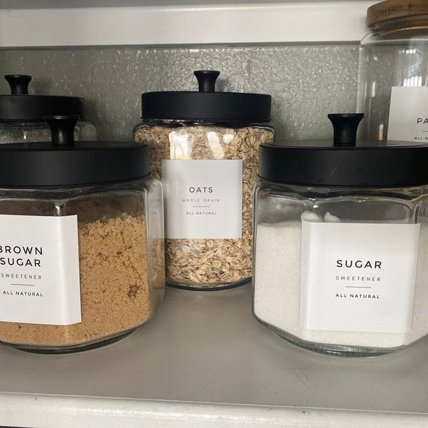 Modern Pantry Labels • Water and Oil Resistant • Personalization ...