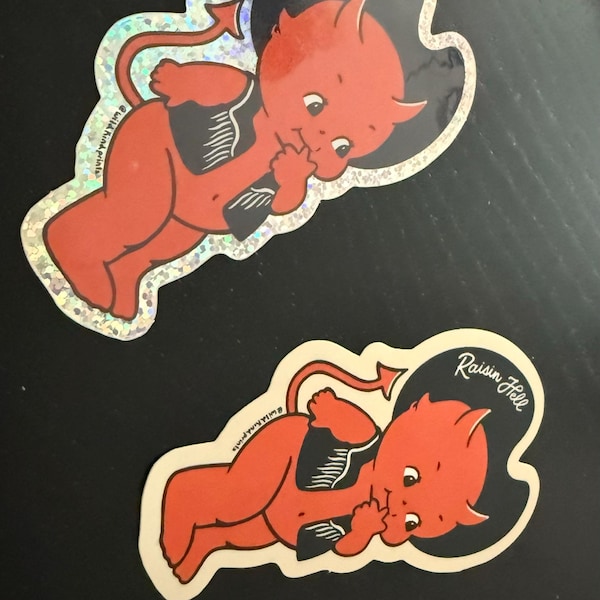Kewpie Devil Vinyl Sticker 3.7" X 2.1" - Etsy