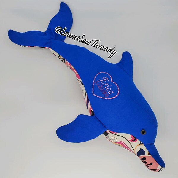 Dolphin Plush Sewing Pattern, Pdf Soft Toy Pattern, Tutorial and ...