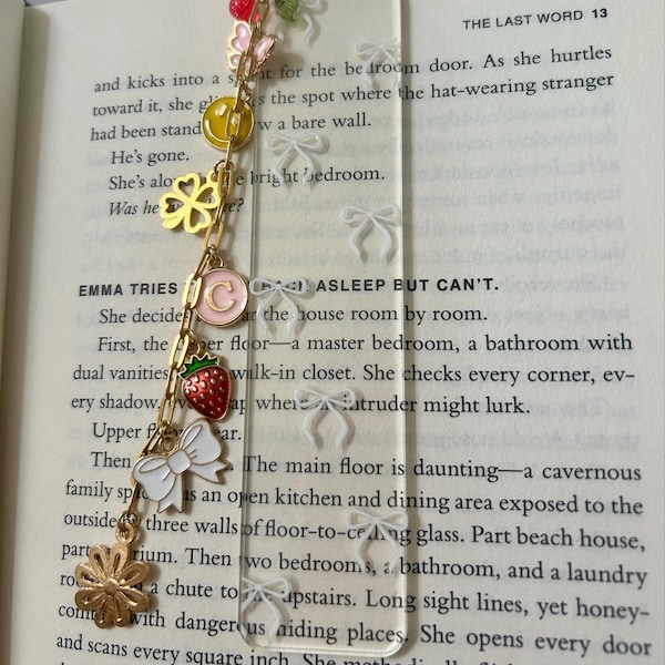 Cherry Charm Bookmark | Personalized Book Lover Gift - Etsy