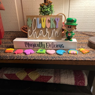 Personalized Lucky Charm Wooden Blocks Wooden Laser Cut Blocks St ...