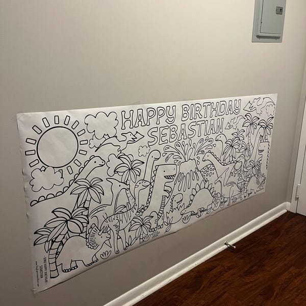 GIANT Halloween Coloring Poster or Table Cover Paper Pumpkin Tablecloth ...