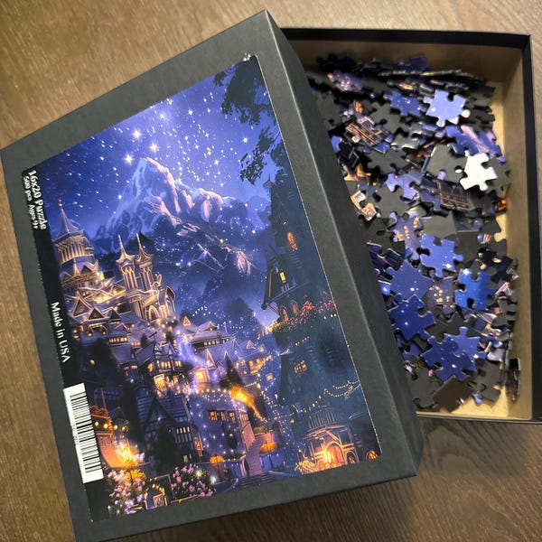 Acotar Puzzle Velaris Art, ACOTAR Puzzle Fantasy Picture Puzzle Bookish ...