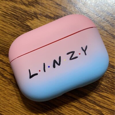 Custom Name Ombré Friends AirPod Case Personalized Name Initials ...