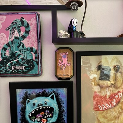 4x4 Hand Painted Coaster Ghostface, Horror Movie Icons, Gothic Art ...