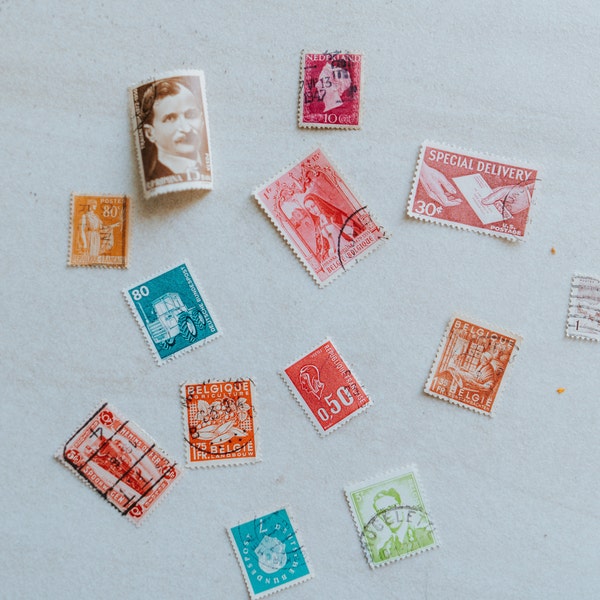 50 - Vintage USED Stamps - Stamps From Around the World - Canceled ...