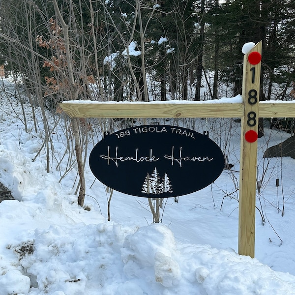 Oval METAL Evergreen SIGN ,personalized Metal Sign, Personal Door Sign ...