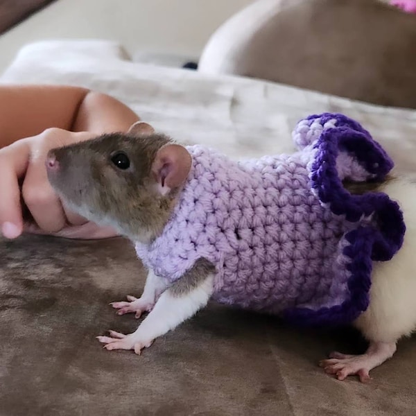 Rat Dress for Rat Crochet Dress for Pet Rat Sweater for Fancy Rat ...