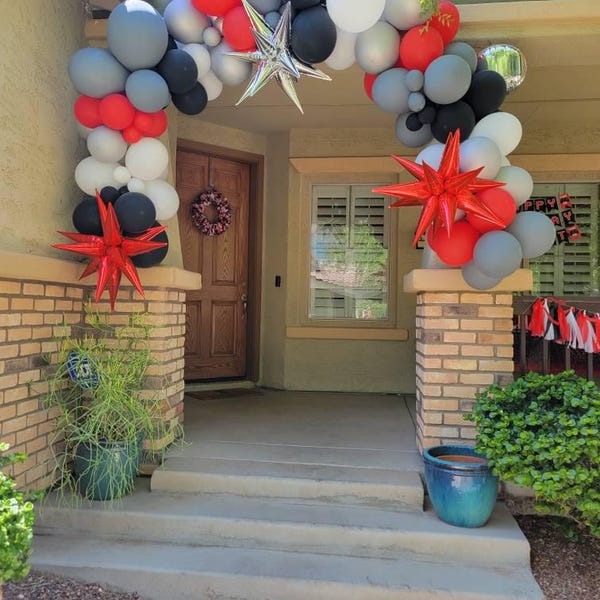 Camping Baby Shower Decor, Mountain Theme Balloon Garland Kit, Baby Boy ...